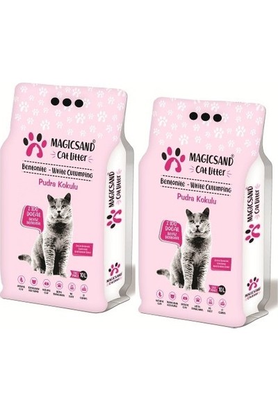 Magicsand Bebek Pudralı Kedi Kumu 10 lt x 2 Adet