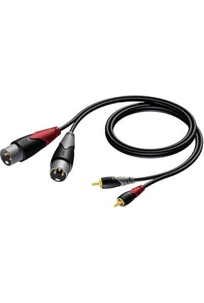 Procab Cla701 Çift Erkek Rca Jack - Çift Erkek Xlr Jacklı Ses Kablosu - 3 Metre