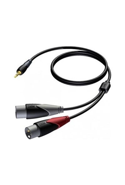 Procab Cla712 3.5 Mm Stereo Erkek Jack - Çift Xlr Erkek Jacklı Ses Kablosu - 3 Metre Procab Cla712 3.5 Mm Stereo Erkek Jack - Çift Xlr Erkek Jacklı Ses Kablosu - 3 Metre