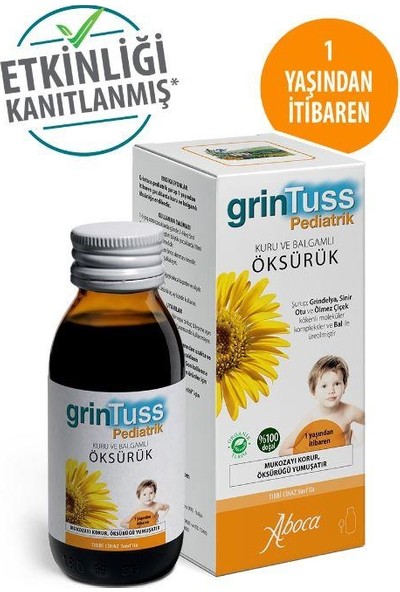 Grintuss Bitkisel Şurup 100 ml - Çocuklara Özel Grintuss Bitkisel Şurup 100 ml - Çocuklara Özel