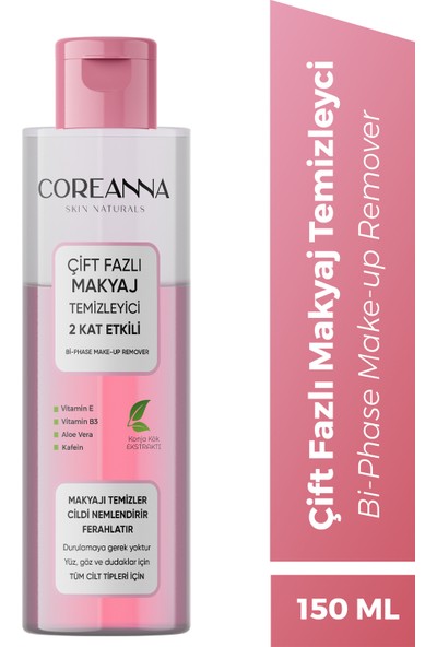 Coreanna Çift Fazlı Makyaj Temizleme Suyu