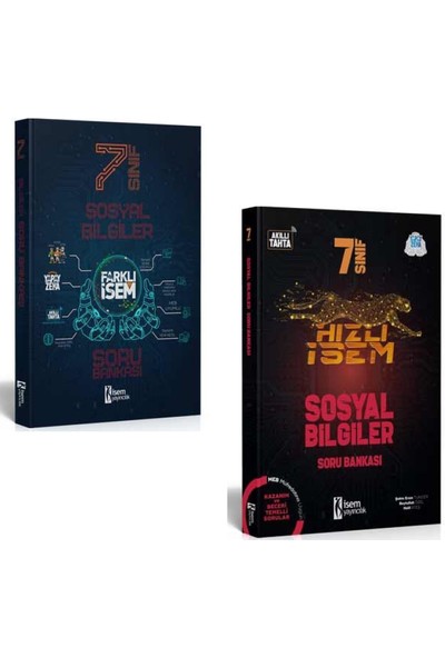 Isem 7. Sınıf Farklı ve Hızlı Isem Sosyal Soru Bankası Seti