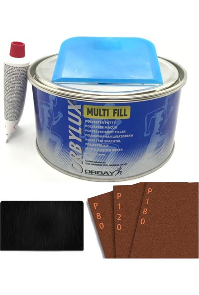 Orbay Polyester Çelik Macun 1800 gr Set + Plastik Aparat Orbay Polyester Çelik Macun 1800 gr Set + Plastik Aparat
