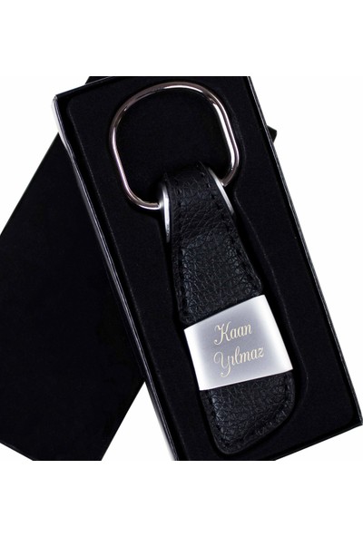 Hediye Rengi Isme Özel Siyah Derili ve Metal Lüx Anahtarlık Hediye Rengi Isme Özel Siyah Derili ve Metal Lüx Anahtarlık