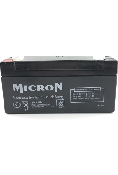 Micron 6V 3.2 Ah Mıcron Kuru Bakımsız Akü
