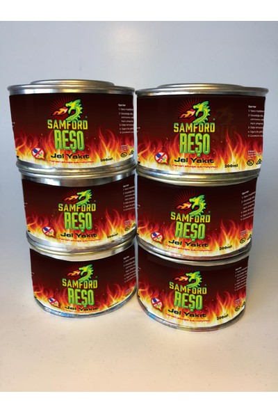 Reşho Osmanlı Ocağı Yakıtı 6'lı Teneke Jel Net 200 gr Reşo Reşho Osmanlı Ocağı Yakıtı 6'lı Teneke Jel Net 200 gr Reşo