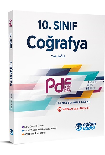 Eğitim Vadisi 10. Sınıf PDF Coğrafya Video Anlatım Destekli Eğitim Vadisi 10. Sınıf PDF Coğrafya Video Anlatım Destekli