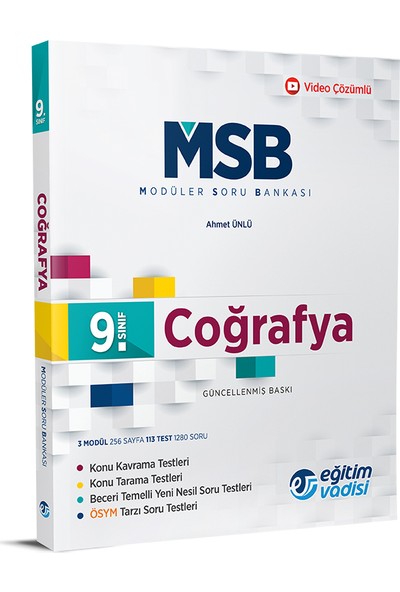 Eğitim Vadisi 9.Sınıf Coğrafya Modüler Soru Bankası Eğitim Vadisi 9.Sınıf Coğrafya Modüler Soru Bankası