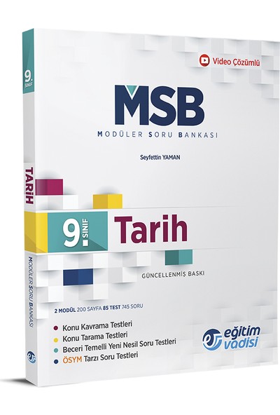 Eğitim Vadisi Yayınları Eğitim Vadisi 9.Sınıf Tarih Modüler Soru Bankası Eğitim Vadisi Yayınları Eğitim Vadisi 9.Sınıf Tarih Modüler Soru Bankası
