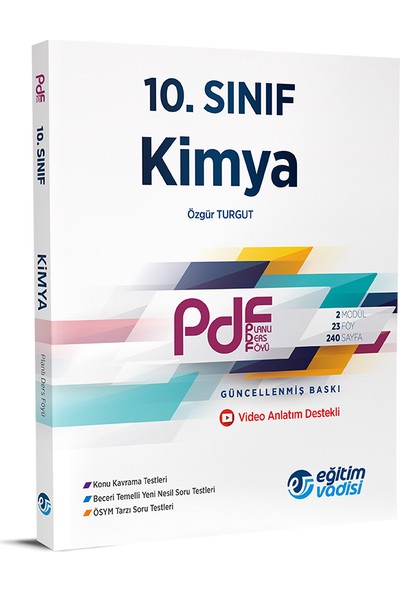 Eğitim Vadisi 10.Sınıf PDF Kimya Video Anlatım Destekli