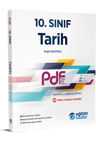Eğitim Vadisi 10.Sınıf PDF Tarih Video Anlatım Destekli Eğitim Vadisi 10.Sınıf PDF Tarih Video Anlatım Destekli