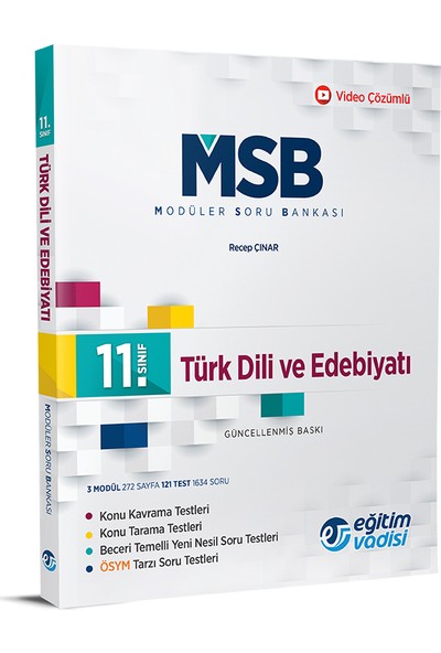 Eğitim Vadisi 11.Sınıf Türk Dili Ve Edebiyatı Modüler Soru Bankası