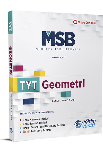 Eğitim Vadisi TYT Geometri Modüler Soru Bankası Video Çözümlü - Mehmet Bolat Eğitim Vadisi TYT Geometri Modüler Soru Bankası Video Çözümlü - Mehmet Bolat