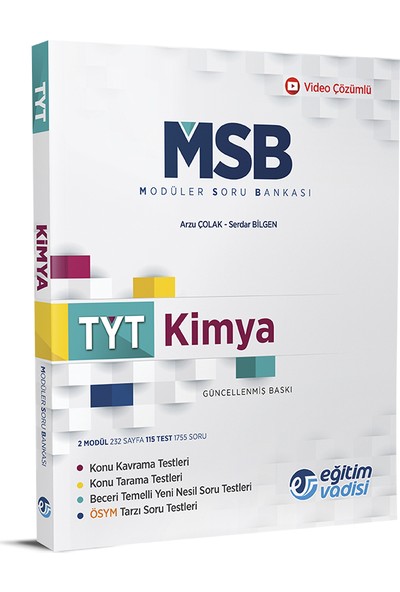Eğitim Vadisi TYT Kimya Modüler Soru Bankası Video Çözümlü Eğitim Vadisi TYT Kimya Modüler Soru Bankası Video Çözümlü