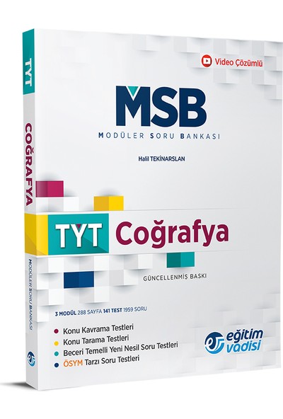 Eğitim Vadisi TYT Coğrafya Modüler Soru Bankası Video Çözümlü Eğitim Vadisi TYT Coğrafya Modüler Soru Bankası Video Çözümlü