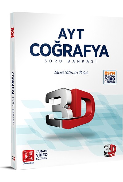 3D Yayınları AYT Coğrafya Soru Bankası Tamamı Video Çözümlü - Mecit Mümin Polat 3D Yayınları AYT Coğrafya Soru Bankası Tamamı Video Çözümlü - Mecit Mümin Polat