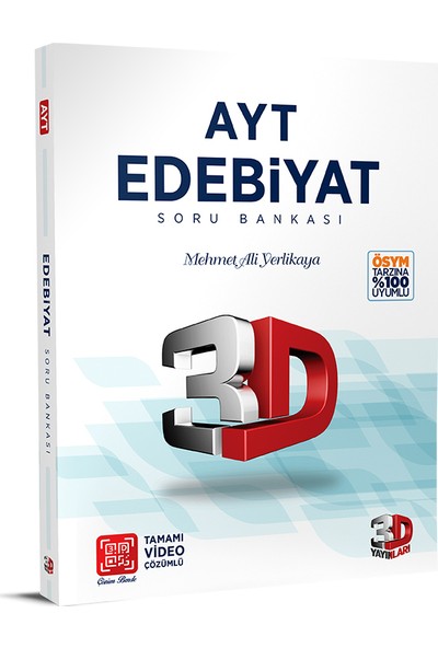 3D Yayınları AYT Edebiyat Soru Bankası Video Çözümlü - Mehmet Ali Yerlikaya 3D Yayınları AYT Edebiyat Soru Bankası Video Çözümlü - Mehmet Ali Yerlikaya
