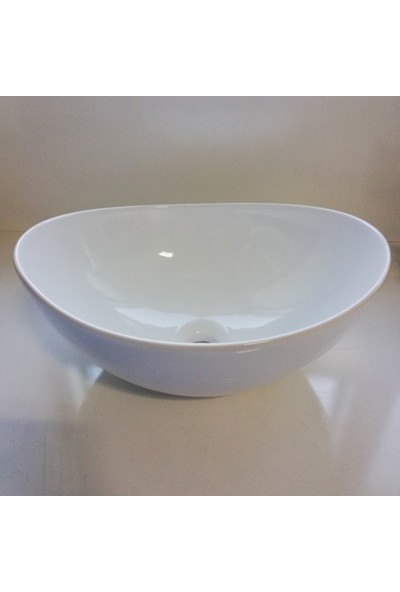 Güral Nova 40,6 cm x 32,2 cm Mobilya Üsttü Deliksiz Çanak Lavabo