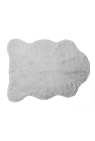 Döpland Tavşan Tüyü Post Halı Gri Peluş Halı 70 x 90 cm Halı Döpland Tavşan Tüyü Post Halı Gri Peluş Halı 70 x 90 cm Halı