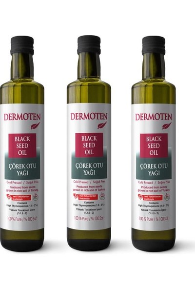 Dermoten Çörekotu Yağı 250 ml 3'lü Dermoten Çörekotu Yağı 250 ml 3'lü