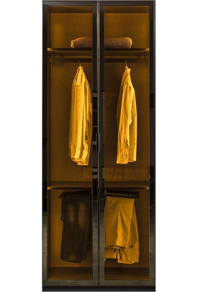 Berrak Mobilya Puzzle Siyah Dolap Askılı