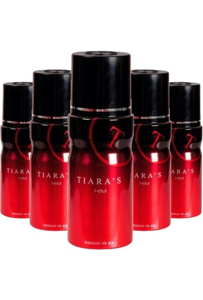 Tiaras Erkek Deodorant 150 ml x 5 Tiaras Erkek Deodorant 150 ml x 5