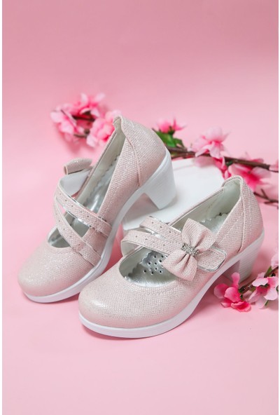 Epaavm Topuklu Pembe Simli Kız Çocuk Ayakkabı Epaavm Topuklu Pembe Simli Kız Çocuk Ayakkabı