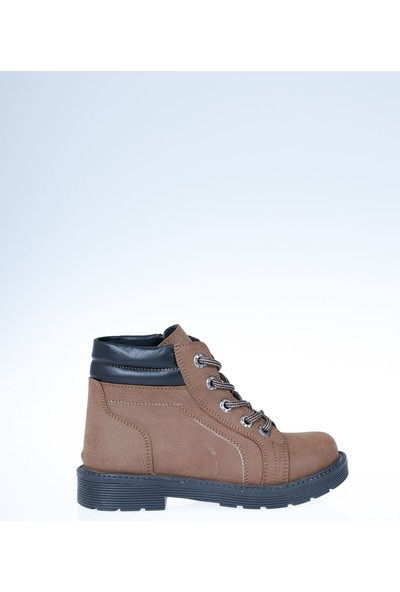 Epaavm Fermuarlı Bağcıklı Taba Cilt Bot