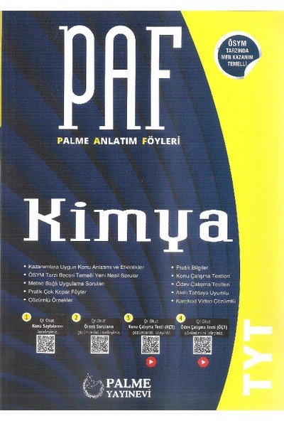 TYT Kimya Palme Anlatım Föyleri