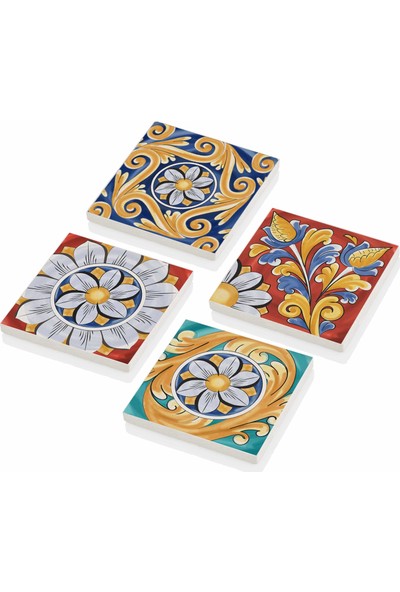 The Mia Taş Bardak Altlığı 4'lü Set Toscana A
