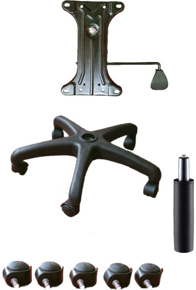 Tura Ofis 5 Adet Tekerlek+ Yıldız Ayak Tura Ofis 5 Adet Tekerlek+ Yıldız Ayak