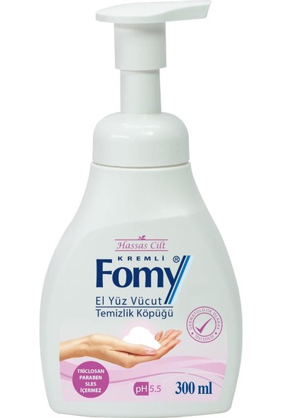 Fomy Hassas Cilt El Temizlik Köpüğü 300 ml Fomy Hassas Cilt El Temizlik Köpüğü 300 ml