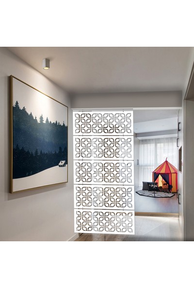 Liar Askılı Seperatör - LAS-27 - (6 mm) - (100 cm x 210 cm) - (Beyaz)