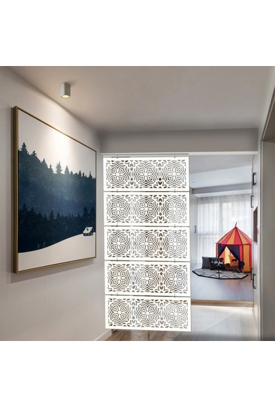 Liar Askılı Seperatör - LAS-90 - (6 mm) - (100 cm x 210 cm) - (Beyaz)