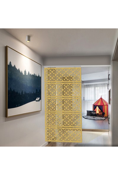 Liar Askılı Seperatör - LAS-27 - (6 mm) - (85 cm x 210 cm) - (Gold)