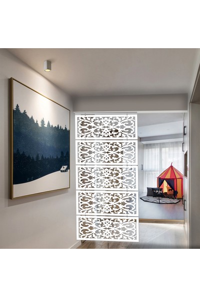 Liar Askılı Seperatör - LAS-204 - (6 mm) - (85 cm x 210 cm) - (Beyaz)