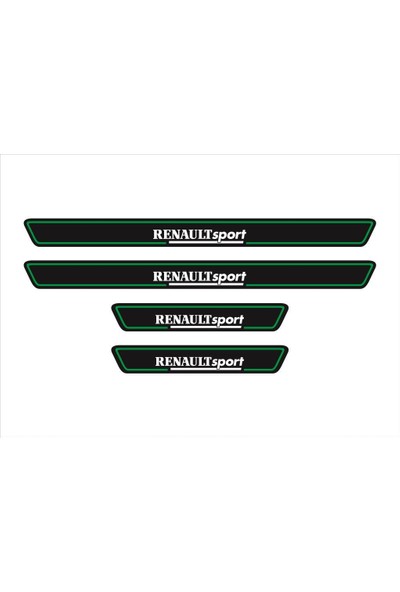 Ömr Dizayn Hediye Renaultsport 4'lü Kapı Eşiği Oto Aksesuar Yeşil