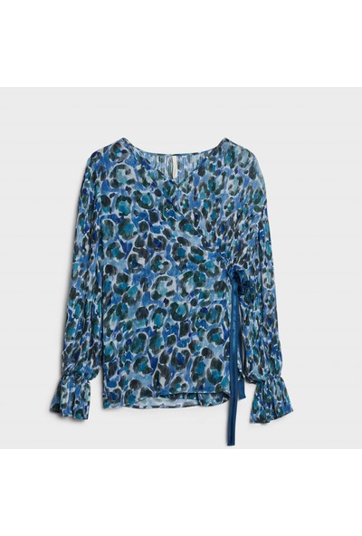 Yargıcı Plise Detaylı Bluz