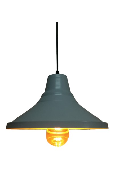 Rys Metal Retro Gri Içi Sarı Rustik Kafe Mutfak Tekli Sarkıt Avize Rys Metal Retro Gri Içi Sarı Rustik Kafe Mutfak Tekli Sarkıt Avize