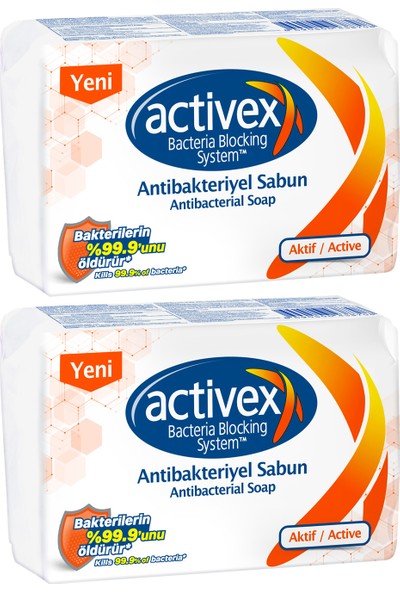 Activex Antibakteriyel 8 Adet Katı Sabun Aktif 2 x 320 gr Activex Antibakteriyel 8 Adet Katı Sabun Aktif 2 x 320 gr
