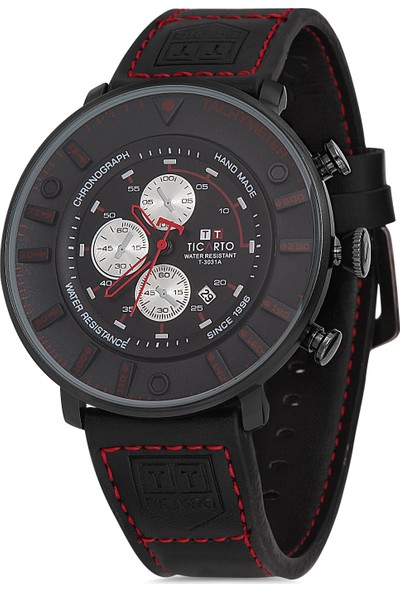 Ticarto T-3031A Gerçek Deri Kordon Çelik Kasa Erkek Kol Saati