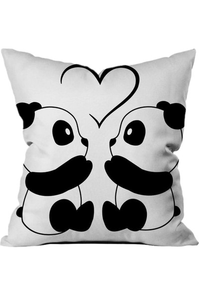 Sweet Home Arts Panda Yastık Kırlent Kılıfı Sweet Home Arts Panda Yastık Kırlent Kılıfı