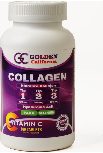 Collagen Hidrolize Tip 1-2-3 Hyaluronic Asit Vitamin C Paba Selenium 180 Tablet Collagen Hidrolize Tip 1-2-3 Hyaluronic Asit Vitamin C Paba Selenium 180 Tablet