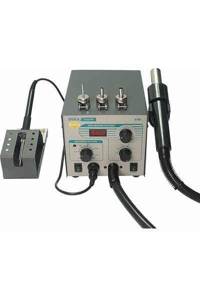 Quick 706W+ Sıcak Hava Üfleme ve Havya Istasyonu Quick 706W+ Sıcak Hava Üfleme ve Havya Istasyonu