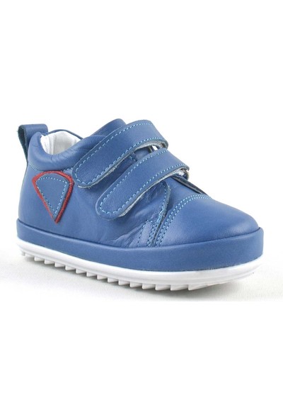 Rakerplus Yumuşak Deri Mavi İlk Adım Bebek Ayakkabısı