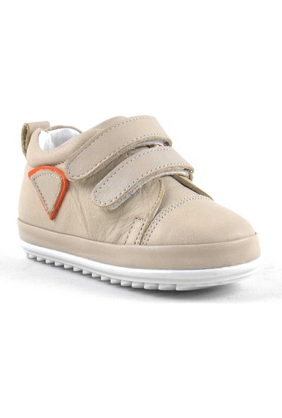Rakerplus Yumuşak Deri Krem İlk Adım Bebek Ayakkabısı