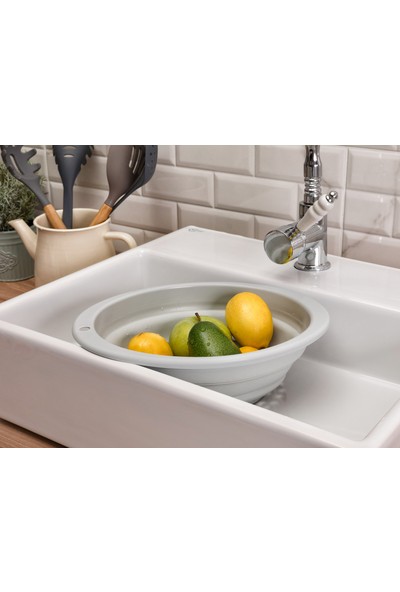 Madame Coco Quotidien Akordeon Yuvarlak Süzgeç - Soft Yeşil Madame Coco Quotidien Akordeon Yuvarlak Süzgeç - Soft Yeşil