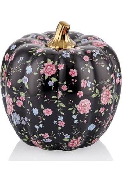 La Madore Pumpie Siyah Pembe Çiçek Baskı Bal Kabağı - Orta Boy La Madore Pumpie Siyah Pembe Çiçek Baskı Bal Kabağı - Orta Boy