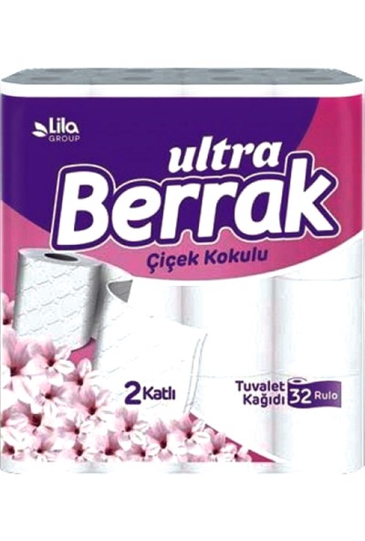 Berrak Çift Katlı Tuvalet Kağıdı 32'li Parfümlü
