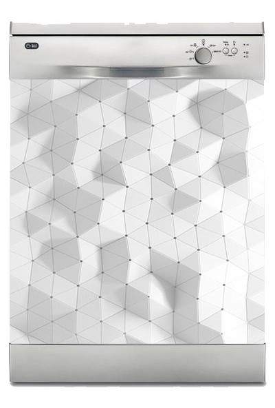 Jasmin Bulaşık Makinası Sticker Kaplama 3 Boyutlu Geometrik
